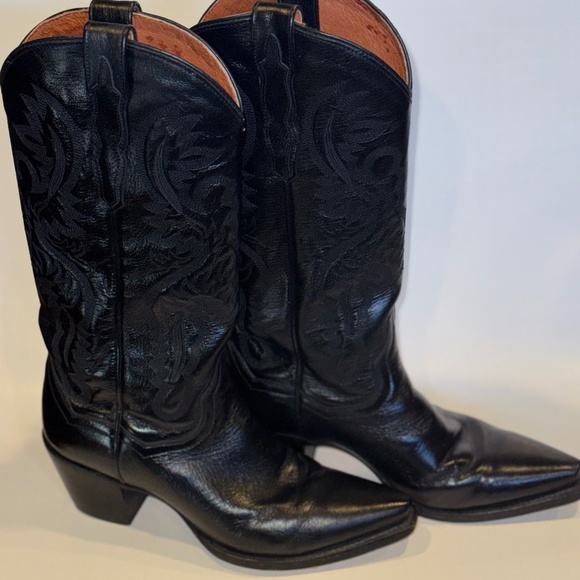 Dan Post | Shoes | Vintage Dan Post Black Cowboy Boots | Poshmark